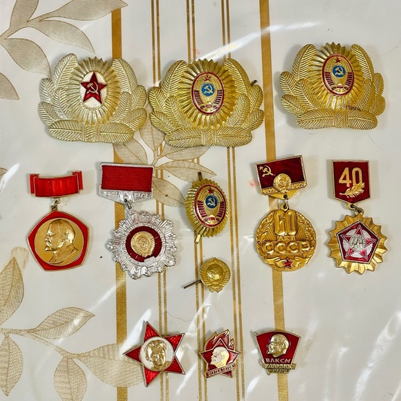 Accessories | Lot Of 12 Military Soviet Military Army Cockade Badges ...